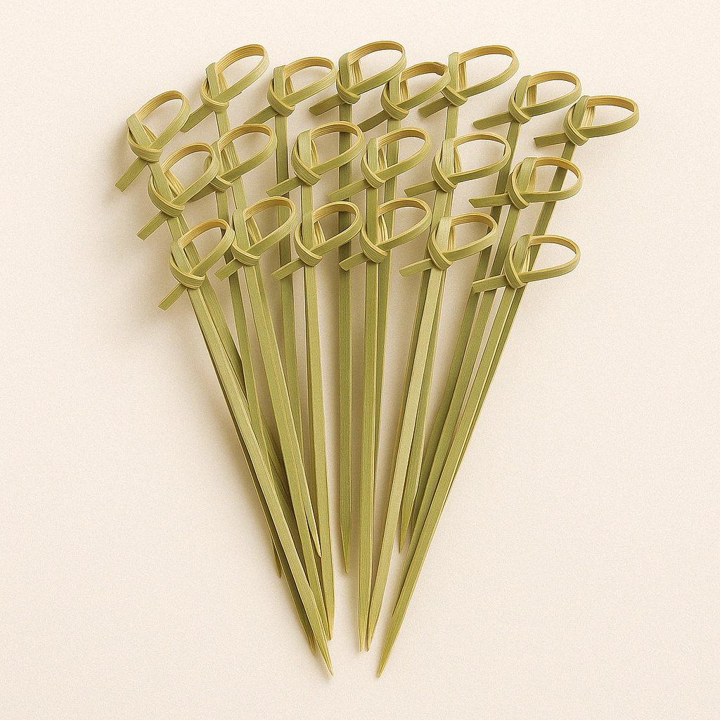 Bamboo Knot Cocktail Picks – Eco-Friendly Appetizer Skewers – Tia Leaf